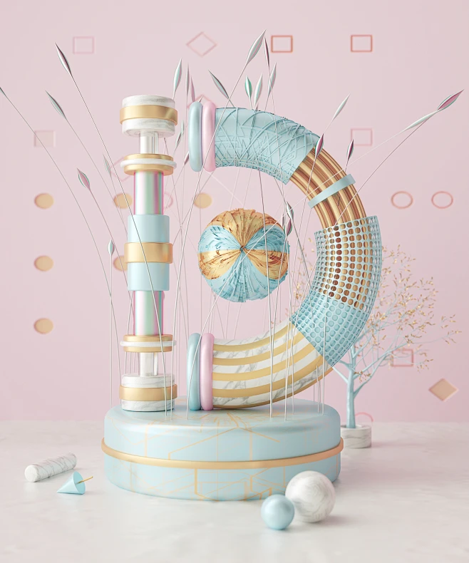 C4D-26个字母练习_执念萧萧_68Design-花瓣网