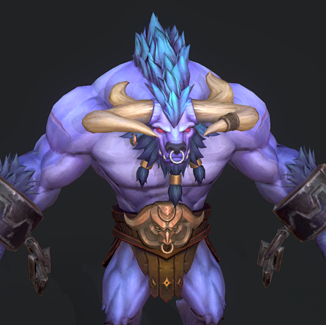 LOL-alistar 阿利斯塔 牛头 PBR-独立角色-微元素 - Element3ds.com!