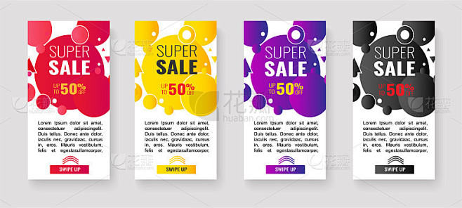 Mobile banners. Template design, Big sale.