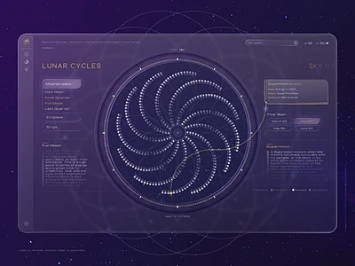 Dance of the Moon - Interface Concept flat ux ui graphic design concept ...