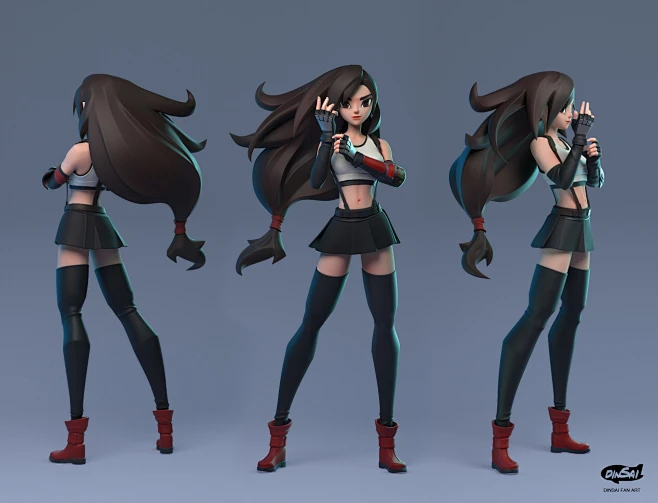 TIFA LOCKHART, Kontorn Boonyanate : Dinsai Fan art "Tifa Lockhart ...