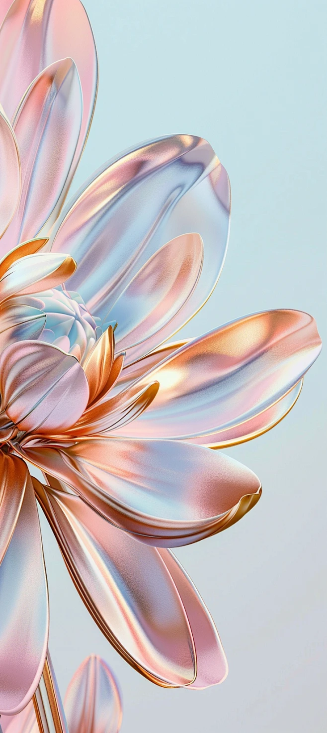 udnd9196059_Abstract_metallic_flower_pink_and_gold_gradient_pet ...
