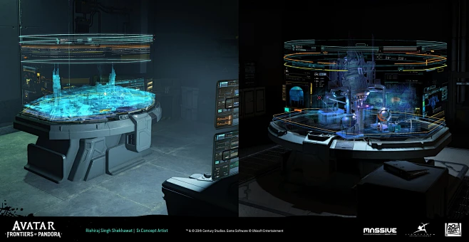Avatar Frontiers of Pandora - Holotable concepts-花瓣网