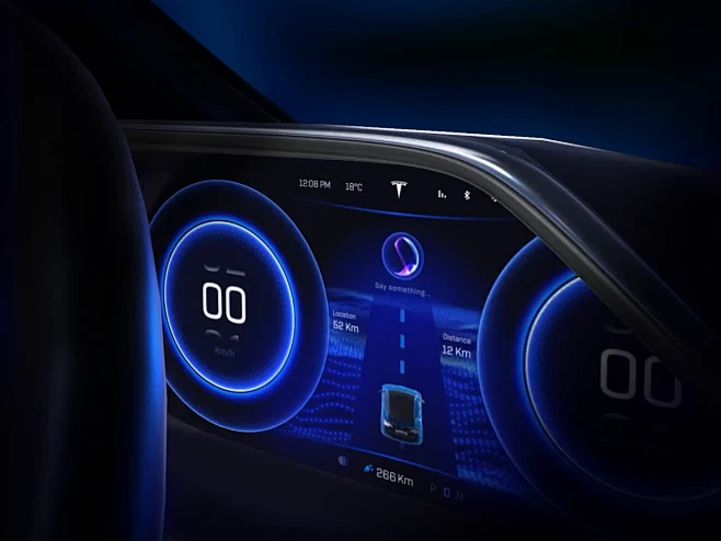 HMI Car Dashboard Cluster UI Design & Animation 3d animation automotive ...