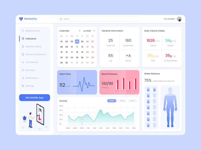 Medical dashboard web design ui ui ux art illustration dribbble design-花瓣网