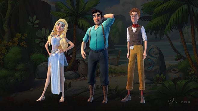 Atlantis Odyssey game characters-花瓣网