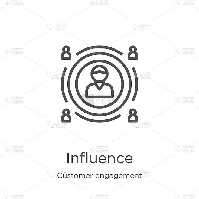 influence icon vector from customer engagement col