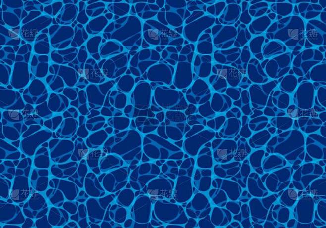 Abstract ocean waves seamless water line art patte