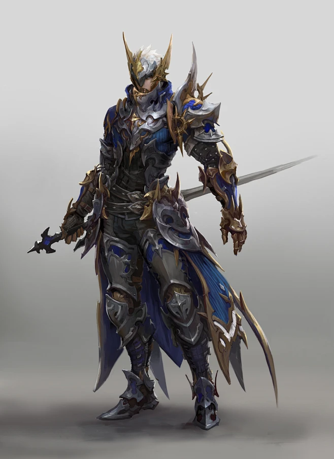 sword Knight, woong seok Kim : Light Armor style-花瓣网