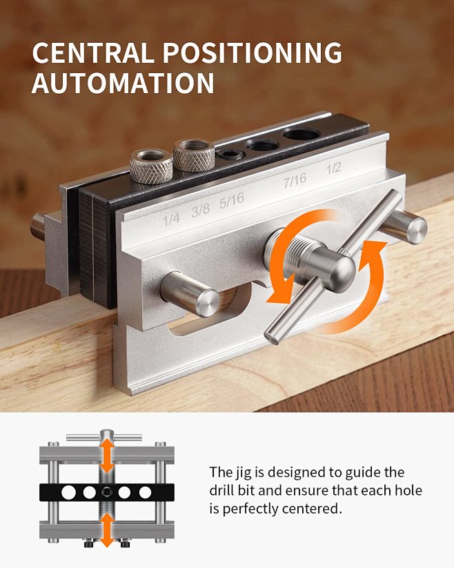 Amazon.com: Kolvoii Self Centering Doweling Jig, Dowel Jig for Straight ...