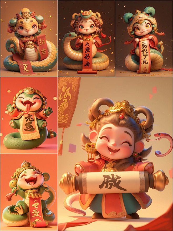 卡通蛇00922-00927