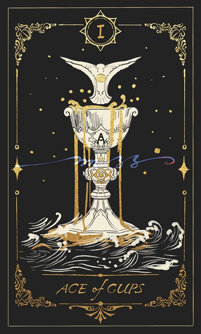 黑金塔罗｜王牌篇_一叽孖__插画师作品_涂鸦王国gracg.com-花瓣网