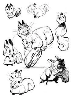 Art by Katy Hargrove: Hey Squirrel Friend-花瓣网