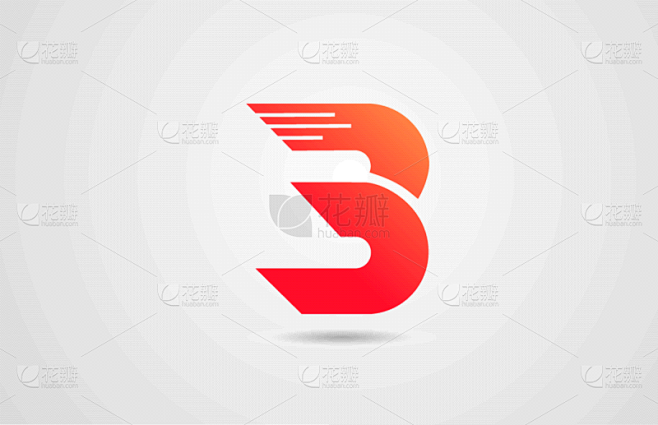 b orange alphabet letter logo icon design