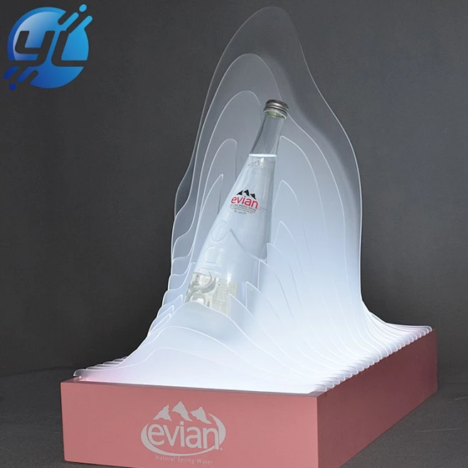 LED Lighted Evian Drinking Acrylic Glorifier Water Bubble Display ...