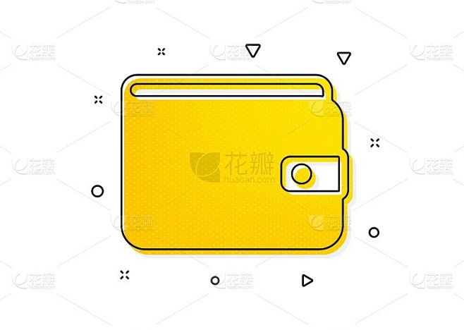 钱的钱包图标。现金的象征。向量