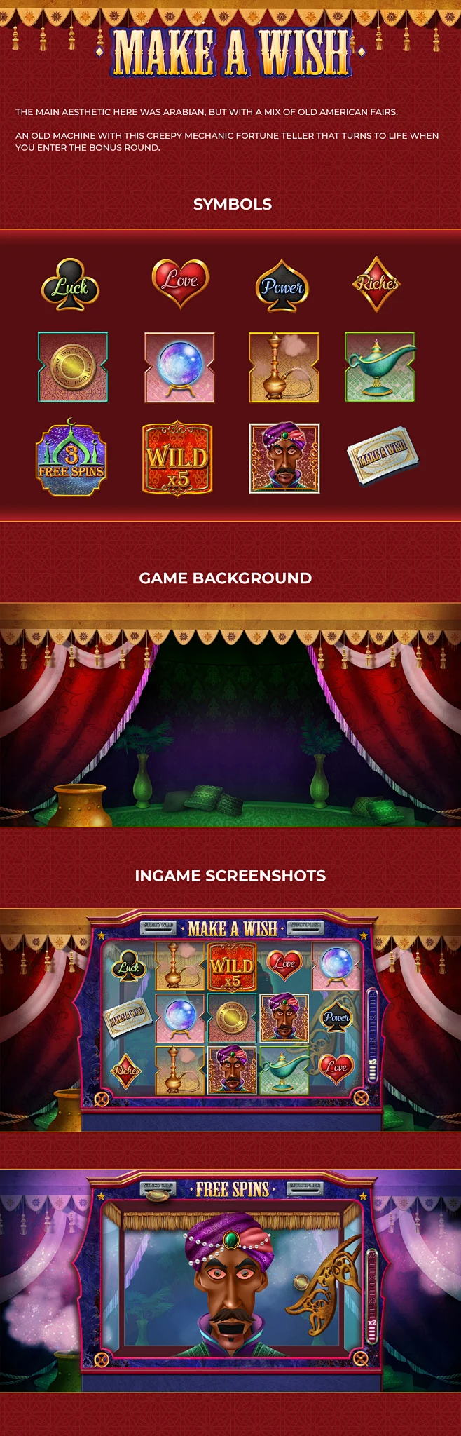 Make a Wish slot : Arabian looking slot game made for html5 and mobile ...
