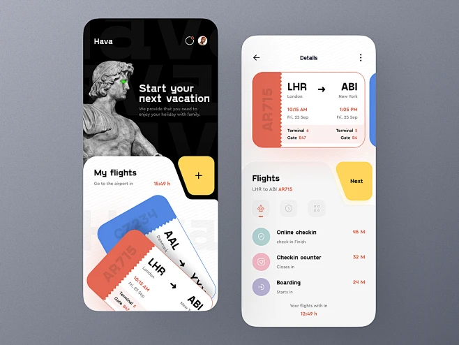 Ticketing App airplane tickets app app design booking flight interface ...