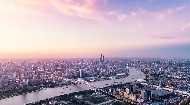 上海地标卢浦大桥和浦东陆家嘴-花瓣网