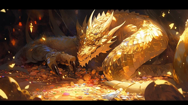 Golden dragon-花瓣网