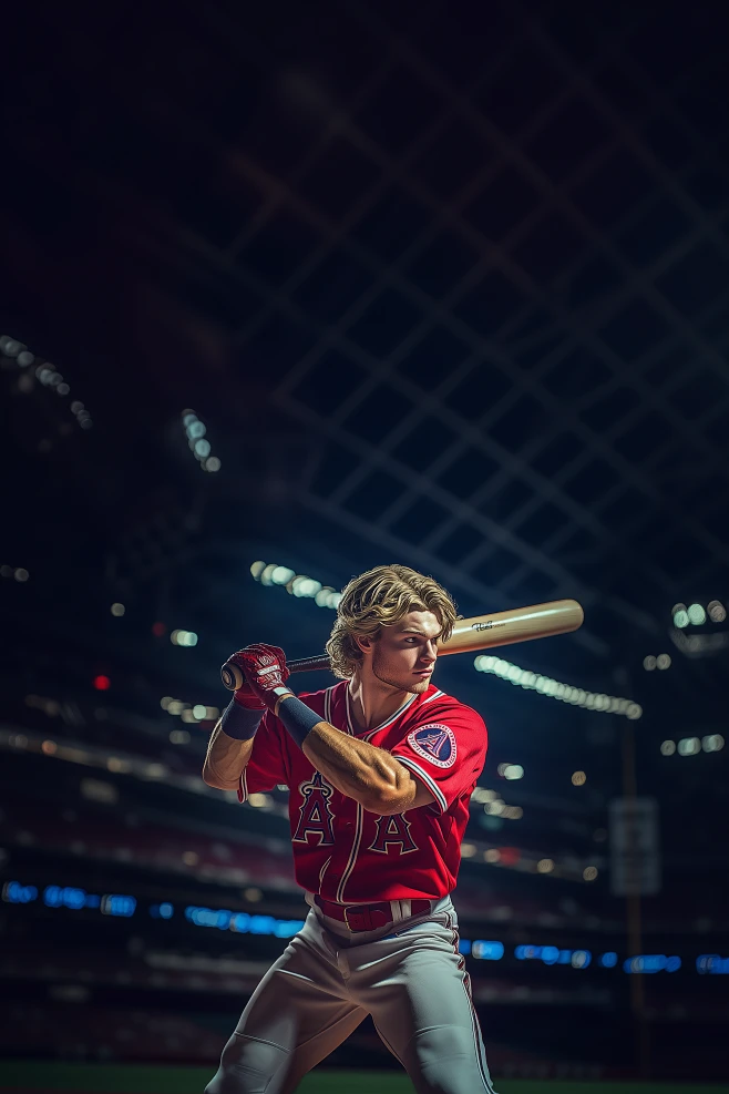 jifeng_90696_A_blond_baseball_player_wearing_a_red_jersey_with ...