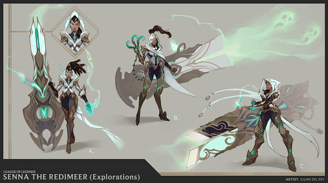 Senna champion explorations ©Riot Games-花瓣网