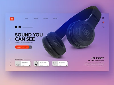 JBL耳机着陆页Web UI用户界面ux ui jbl headpjone ux设计师jbl ux design ux dribbble最佳 ...