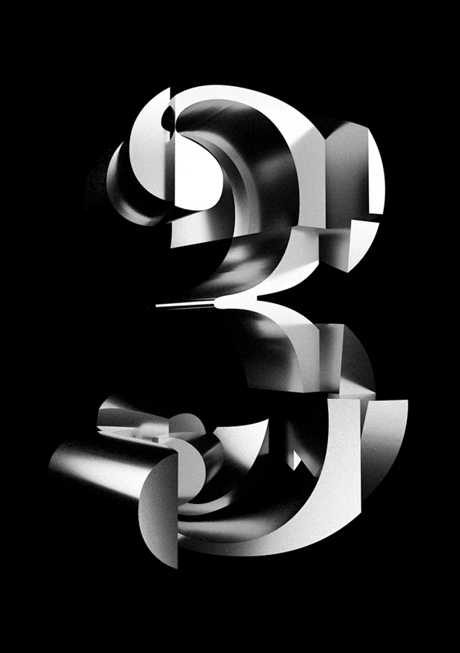 Cubist typography : Typography based on cubist theory.-花瓣网
