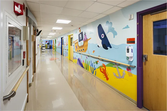 A colorful undersea mural featuring 21-walls of vibrant and whimsical ...
