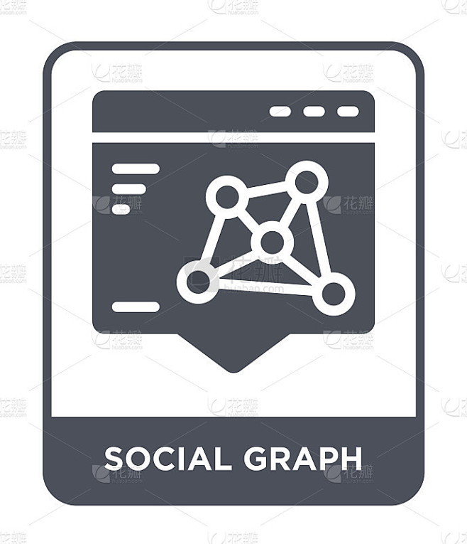 social graph icon vector on white background, soci