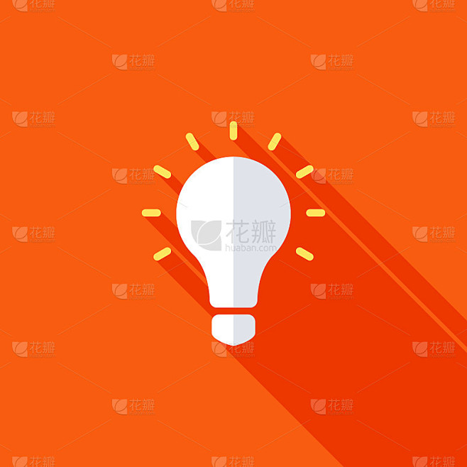 Solution symbol, lamp icon, idea. Bulb light vecto