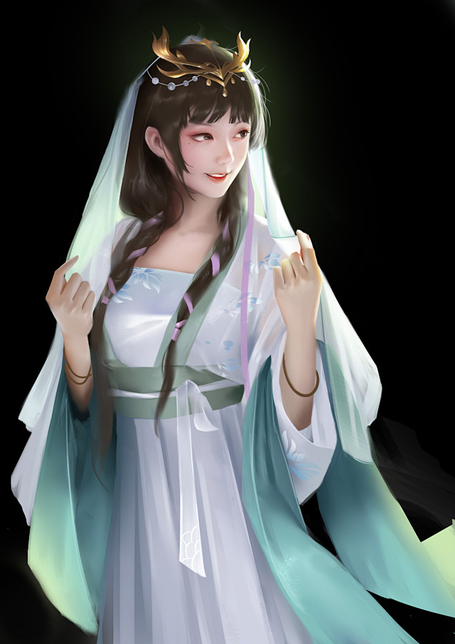 2个汉服妹子练习。。, chaoqun Wang