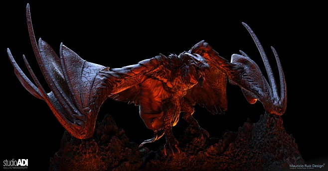 Godzilla: King of the Monsters - Rodan Pose 02 Model图片_怪物 生物 原画模型参考图片素材-花瓣网