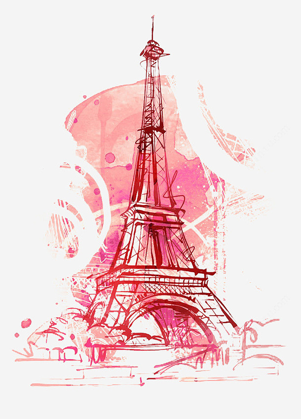 埃菲尔铁塔epng免抠素材_新图网 https://ixintu.com 埃菲尔 铁塔 手绘 漫画
