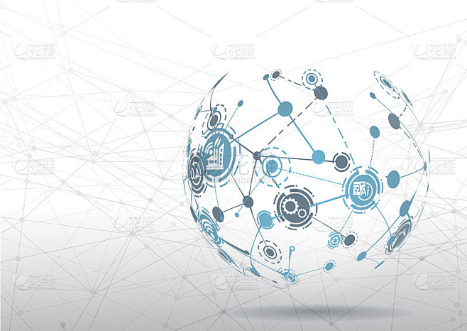 World map point and line composition concept