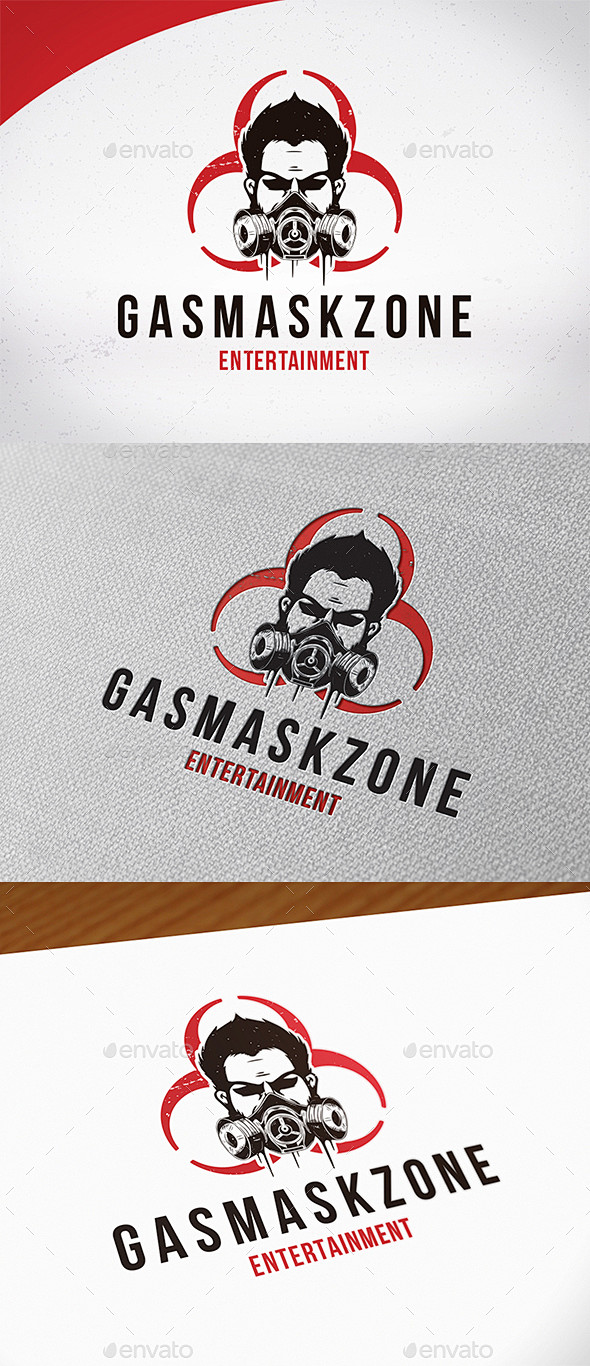 防毒面具标志模板——人类标志模板Gas Mask Logo Template - Humans Logo Templates软弹气枪团队,乐队 ...