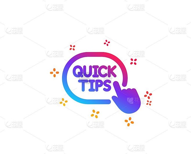 Quick tips click icon. Helpful tricks sign. Vector