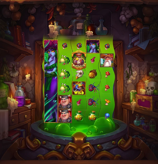 fantasy slot game art mavka machine Character 2D sinspired-花瓣网