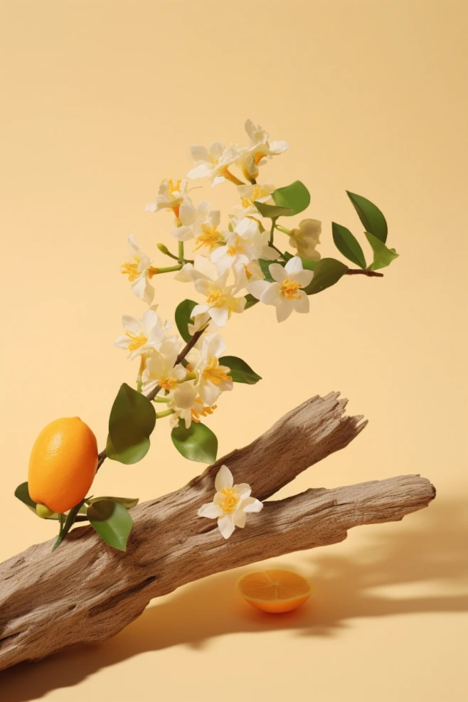 geomyidae_Dead_wood_light_yellow_osmanthus_light_solid_color_ba ...