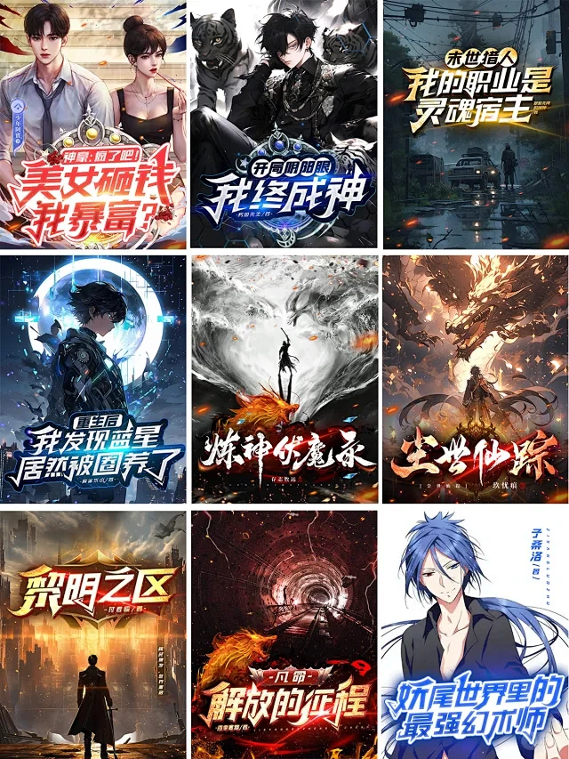 网文封面制作 - 小红书搜索-花瓣网