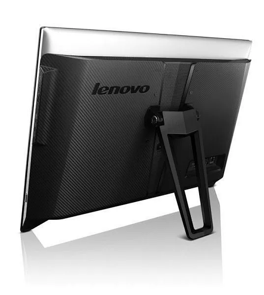 the lenovo computer monitor is shown with its stand on it's back end-花瓣网