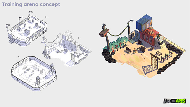 Battle Arena Concept Art - Age Of Apes test