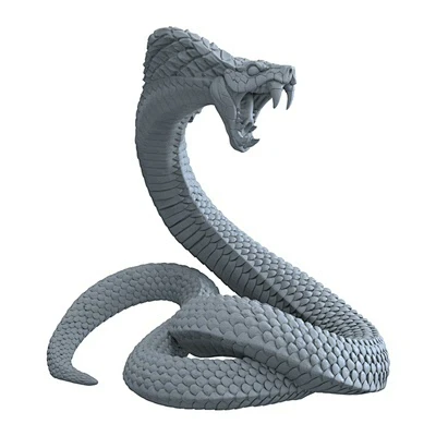 蛇 眼镜王蛇 STL 高精度图纸 3D STL 打印数字文件_闲鱼-花瓣网