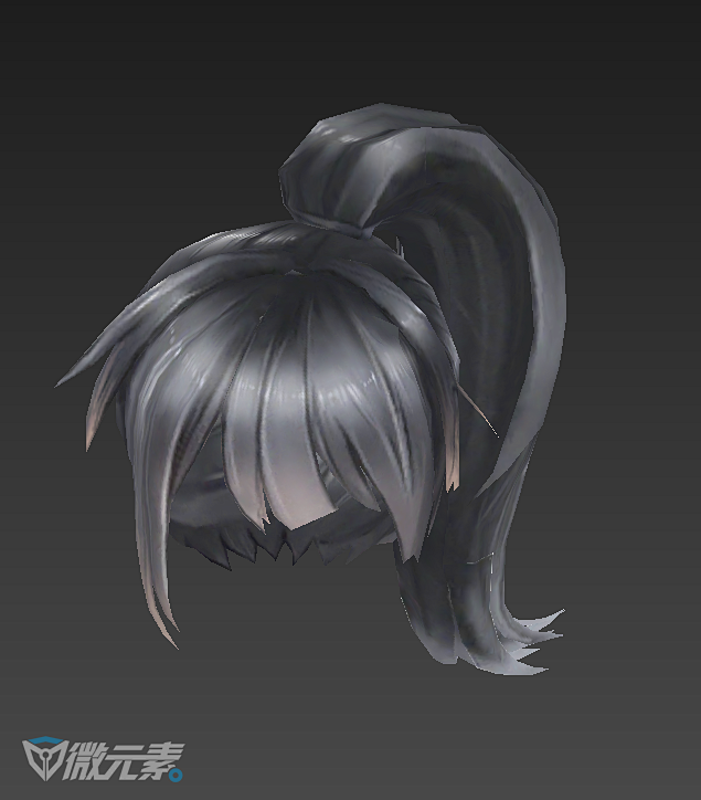 头发模型参考-成套模型集合-微元素 - Element3ds.com!