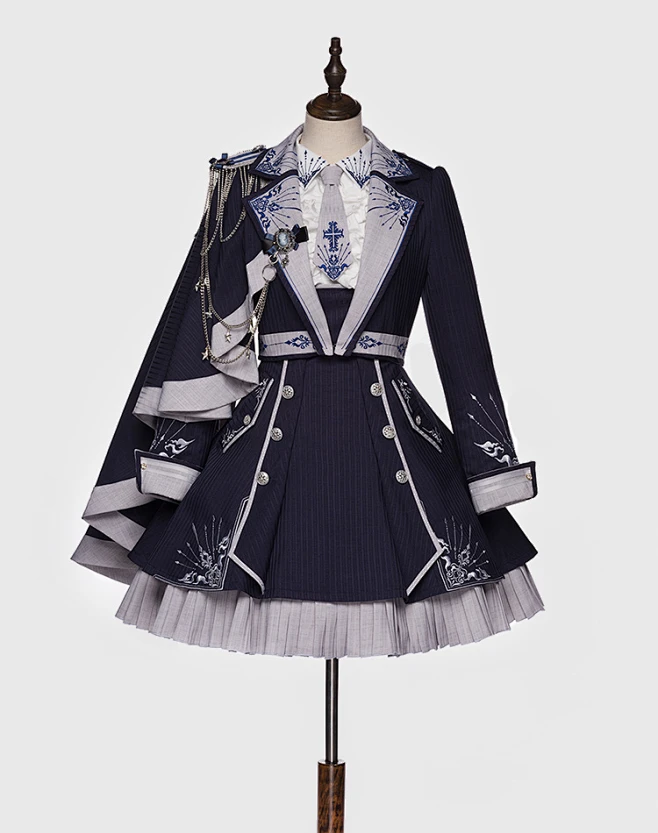 【优派瑞】谢菲尔德 绀灰JSK 学院英伦风原创lolita洋装洛丽塔-淘宝网-花瓣网