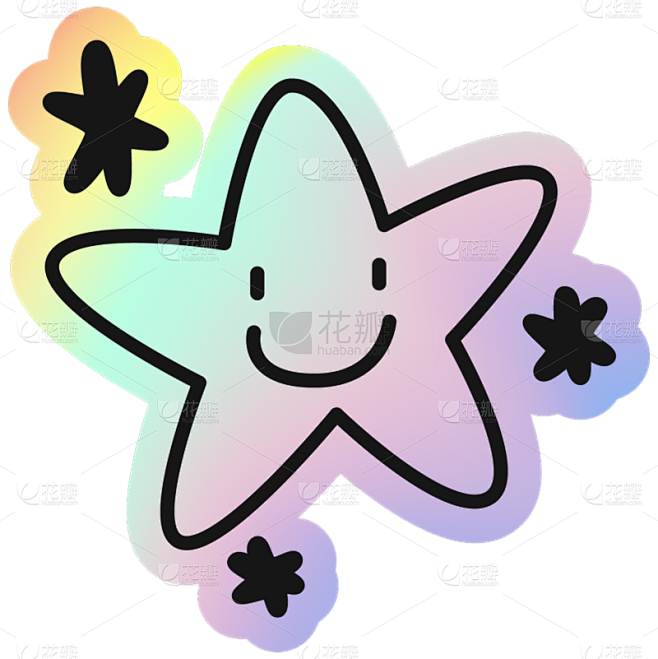 Laser Effect Text Sticker