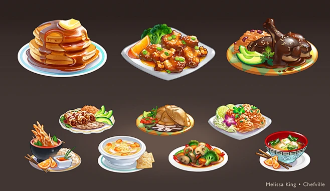 Chefville - Social Game : A cooking game made by Zynga. I designed dish ...