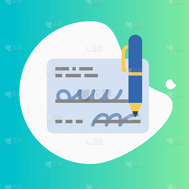 Write a Check Icon, Bank Check, Check Icon, Financ