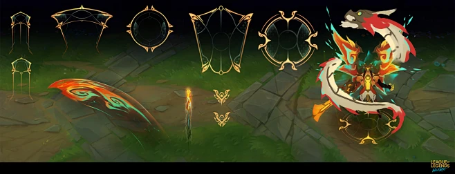 League of Legends Wild Rift Dragon Lantern Aatrox 光影巨翼 亚托克斯-花瓣网