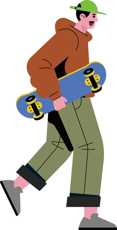 【米图网-52mitu.com】人物 扁平 插画 手绘 多巴胺 时尚 潮流卡通扁平人物插画-花瓣网